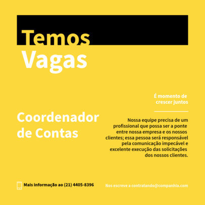 Placeit - Instagram Post Template Featuring Job Offers