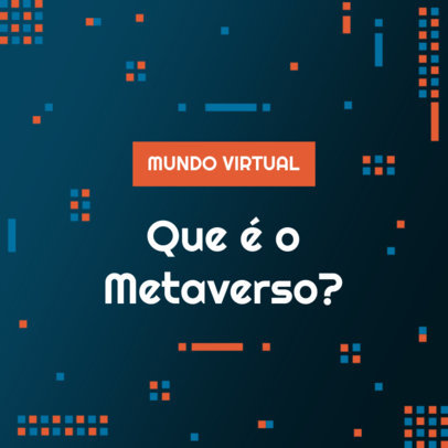 Placeit - Instagram Post Template for Metaverse Explanatory Carousel Covers