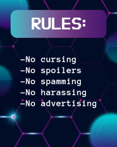 Placeit - Twitch Info Panel Template Featuring Gaming Channel Rules ...