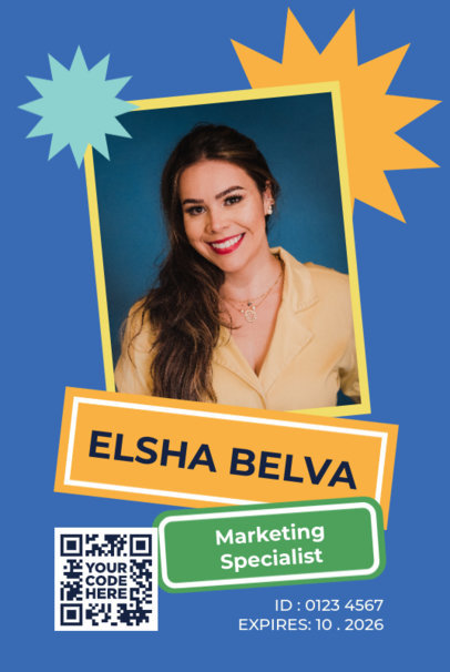 Placeit - Front ID Card Generator Featuring a Picture and Star-Shaped ...