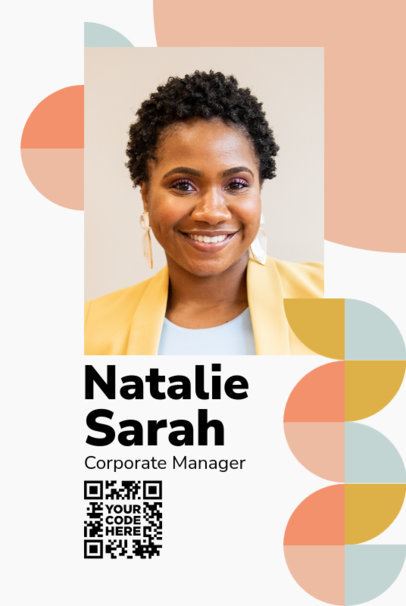 Placeit - Back Staff Card Template Featuring Abstract Shape Graphics