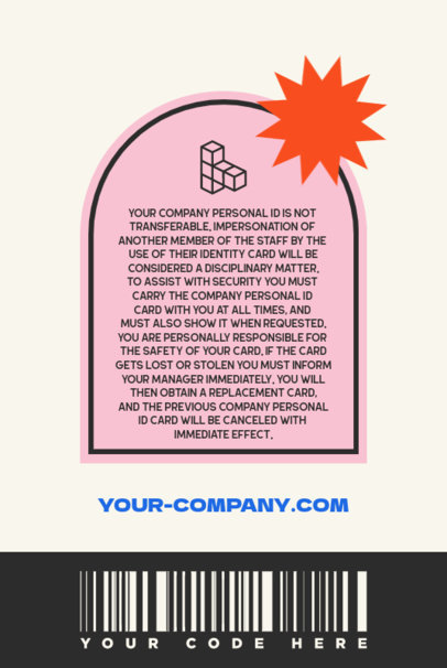 Placeit - Front ID Card Template Featuring a Human Resources Position ...