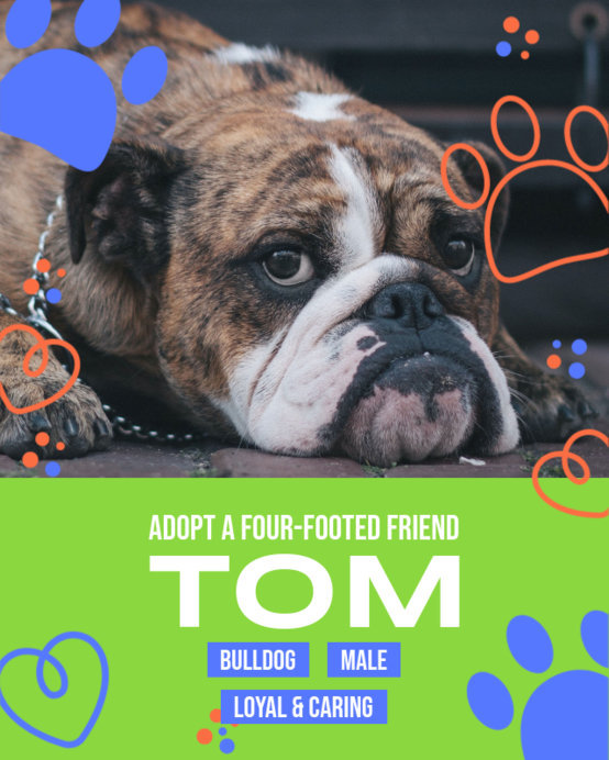 Placeit - Instagram Post Creator Featuring a Dog Adoption Theme
