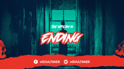 Placeit - Haunted-Themed Twitch Ending Screen Creator for Horror Streamers