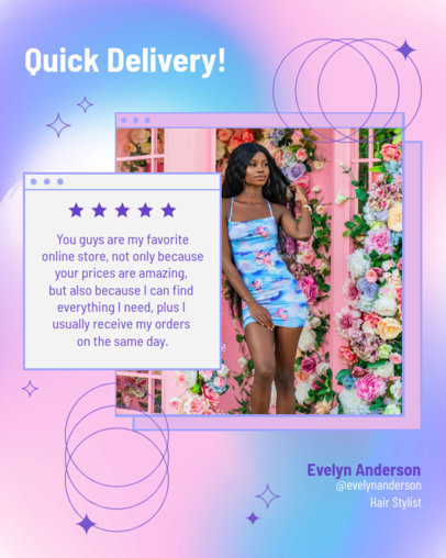 Placeit - Customer Review Instagram Post Template for a Tour Operator