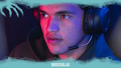 Placeit - Twitch Overlay Design Maker for Horror-Styled Games