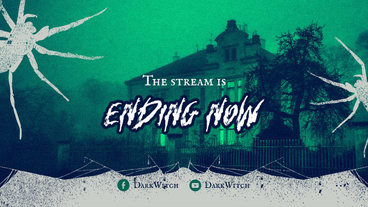 Placeit - Haunted-Themed Twitch Ending Screen Creator for Horror Streamers