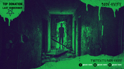 Placeit - Twitch Overlay Design Template for a Horror Game Party