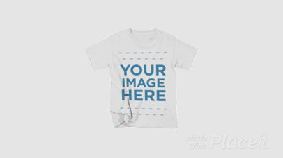 Placeit - T-Shirt Shrinking Over a White Surface in Stop Motion