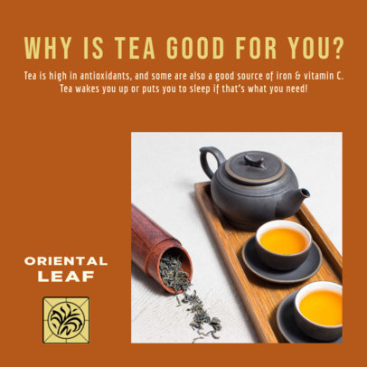 Placeit - Instagram Post Template Featuring Information About Tea