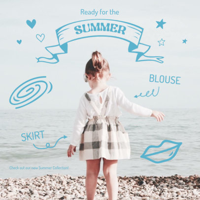 Placeit - Instagram Post Template for a Children's Clothing Brand ...