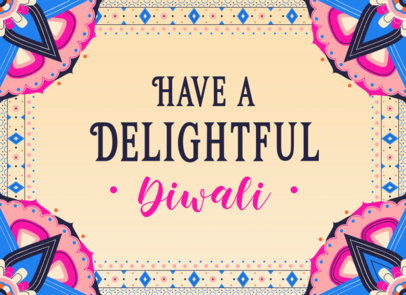 Placeit - Diwali-Themed Greeting Card Design Generator Featuring a Message