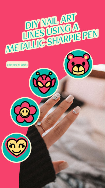 Placeit - Influencer Instagram Story Maker With Nail Art Designs