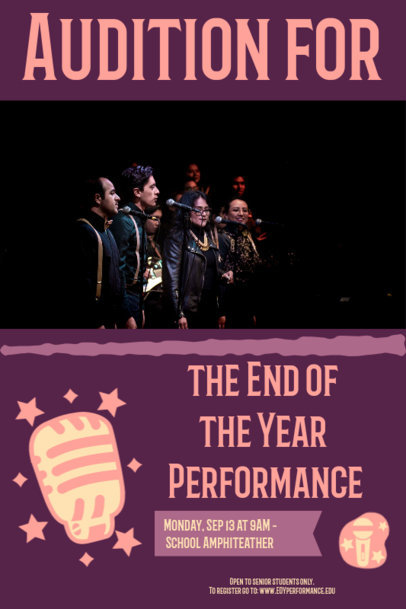 Placeit - Audition-Themed Poster Generator to Join a School's Choir