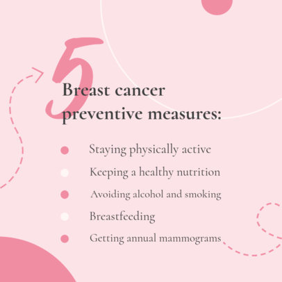 Placeit - Instagram Post Template with Preventive Measures for Breast ...