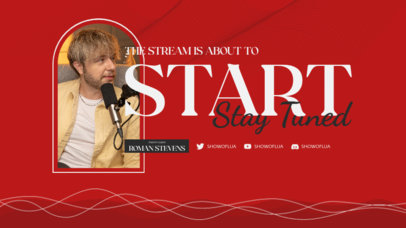 Placeit - Starting Soon Twitch Screen Template for Talk Show Podcasts