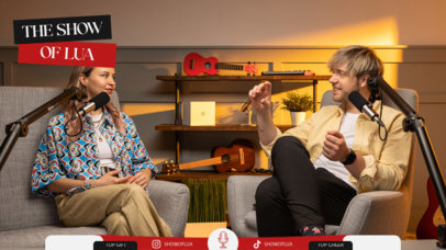 Placeit - Simple Twitch Overlay Template for Podcasts