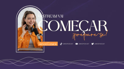 Placeit - Starting Soon Twitch Screen Template for Talk Show Podcasts