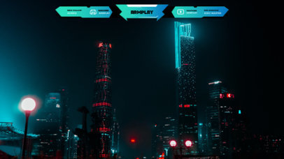 Placeit - Modern Twitch Overlay Creator with a Sci-Fi Landscape