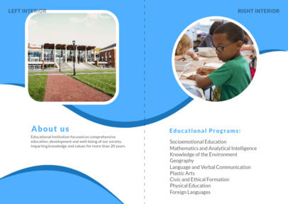Placeit - Brochure Design Maker for an Elementary School Featuring ...
