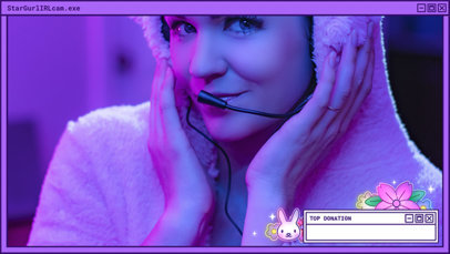Placeit - Retro-Themed Overlay Maker for Twitch Featuring Cute Graphics