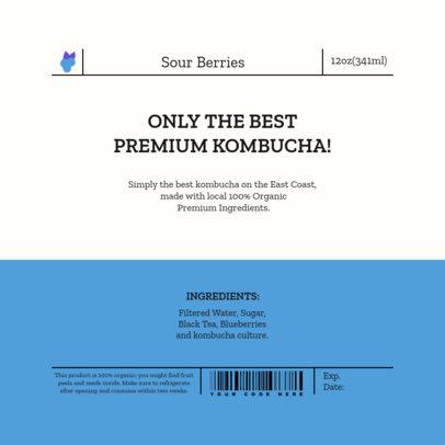 Placeit - Front Label Design Maker with Abstract Berry Graphics for a ...