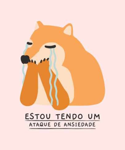 Placeit - T-Shirt Design Generator Featuring a Crying Shiba Inu ...