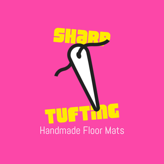 Placeit - Homemade Tufting Rugs Logo Template With a Needle Icon