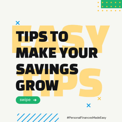 Placeit - Instagram Post Template for a Personal Finance Tips Carousel