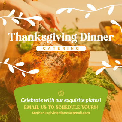 Placeit - Instagram Post Template for Thanksgiving Catering Services
