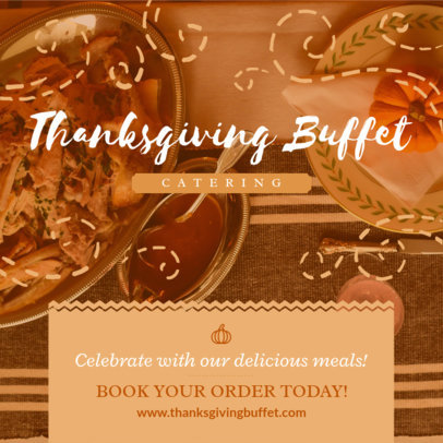 Placeit - Instagram Post Template for Thanksgiving Catering Services