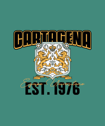 Placeit - College Team T-Shirt Design Template for a Sports League