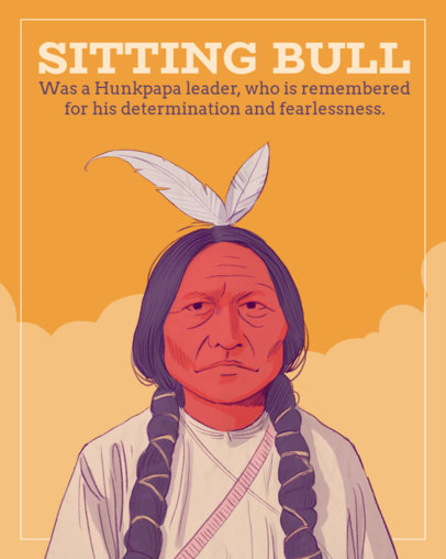 Placeit - Instagram Post Template Featuring a Portrait of Jim Thorpe ...