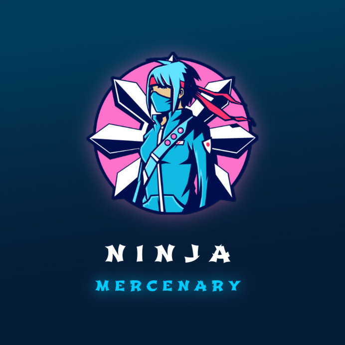 Placeit - Logo Generator for Gamers Featuring a Mercenary Ninja Graphic