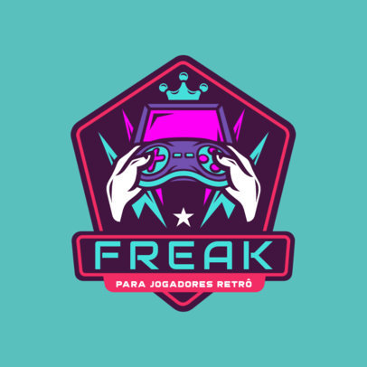 Placeit - Gaming Logo Maker Featuring a Retro Controller Graphic