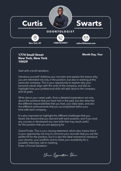 Placeit - LinkedIn Cover Letter Generator Featuring a UX Designer ...