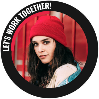 Placeit - LinkedIn Profile Picture Template Featuring a Woman's Portrait