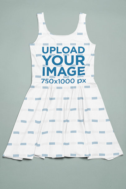 Placeit - Mockup of a Sublimated Skater Dress Placed on a Hanger