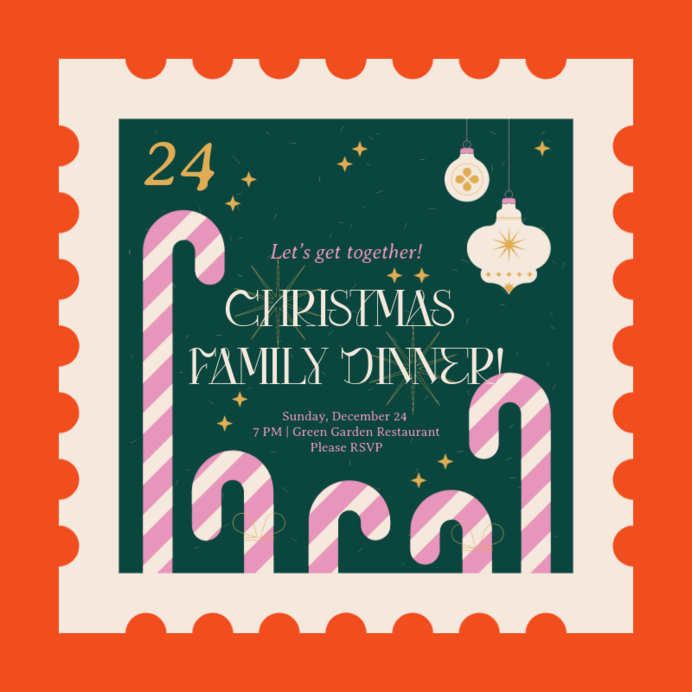 Placeit - Instagram Post Maker with Illustrated Candy Canes for a ...