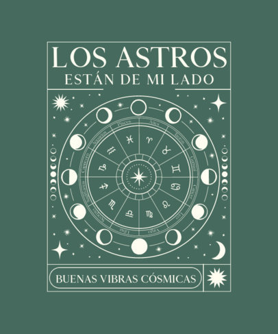 Placeit - T-Shirt Design Template with an Astrology sign-Inspired Lion ...