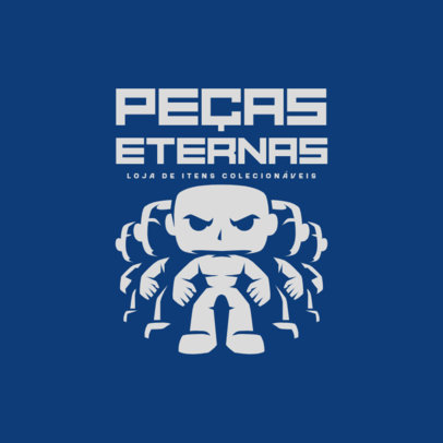 Placeit - Toy Figures Logo Generator for a Collectible Store