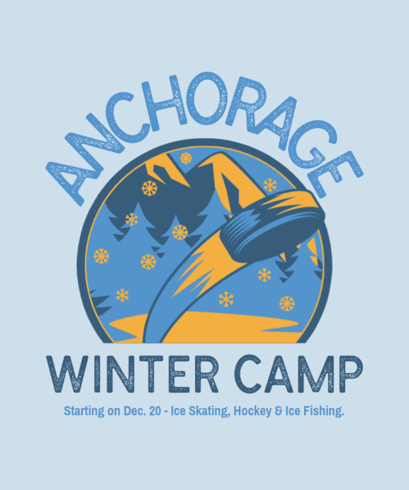 Placeit - Winter Camp-Themed T-Shirt Design Maker Featuring Forest Graphics