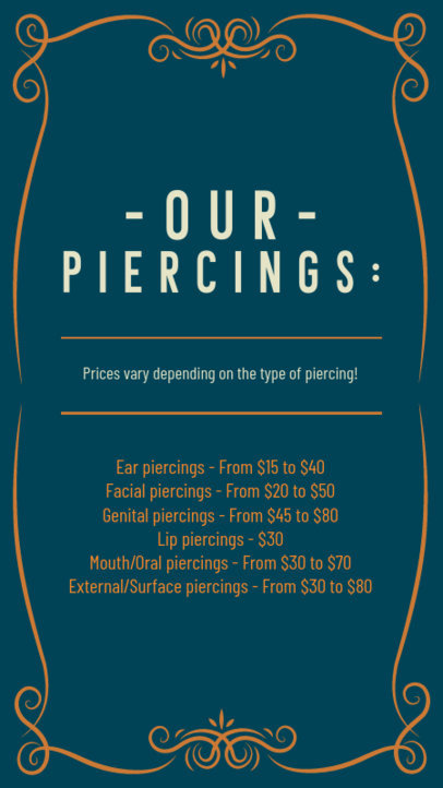 Placeit - Instagram Post Generator Featuring a Promo for a Piercing Parlor