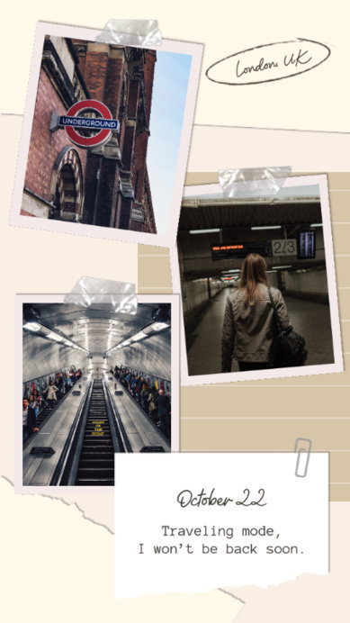 Placeit - Collage Aesthetic Instagram Story Maker for a Traveler Influencer