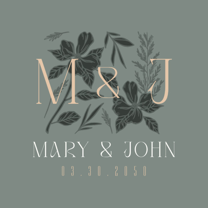 Placeit - Wedding Logo Maker Featuring a Date Event