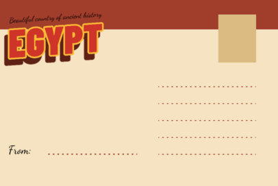 Placeit - Back Postcard Design for a Greetings from Egypt Message