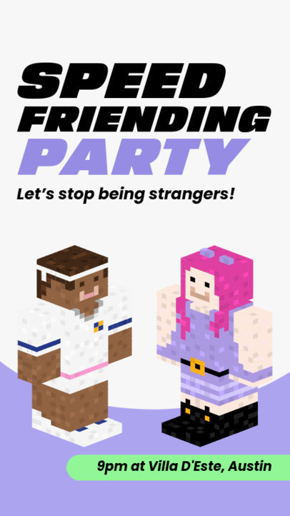 Placeit - Event-Themed Instagram Story Creator for a Speed Friending Date