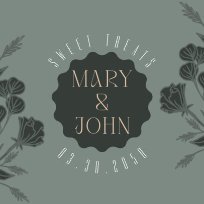 Placeit - Wedding Greeting Card Design Maker Featuring Nice Floral Graphics