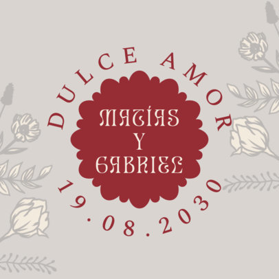 Placeit - Engagement Instagram Post Generator for a Wedding Date