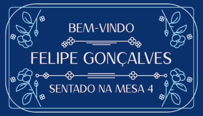 Placeit - Guest Place Card Maker for a Wedding Featuring Floral Graphics